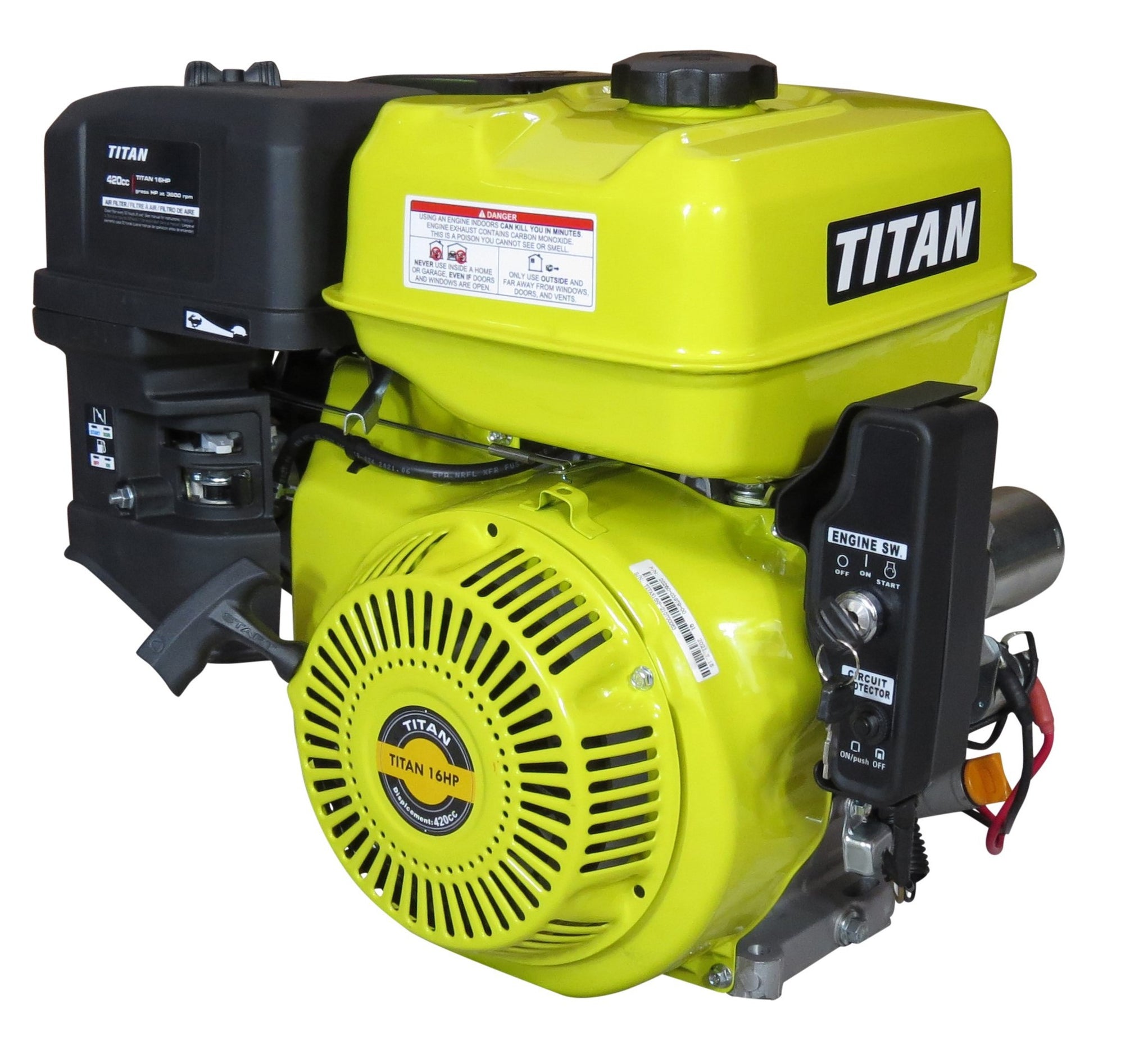 Titan 16HP Engine, Electric Start — Riequip NZ