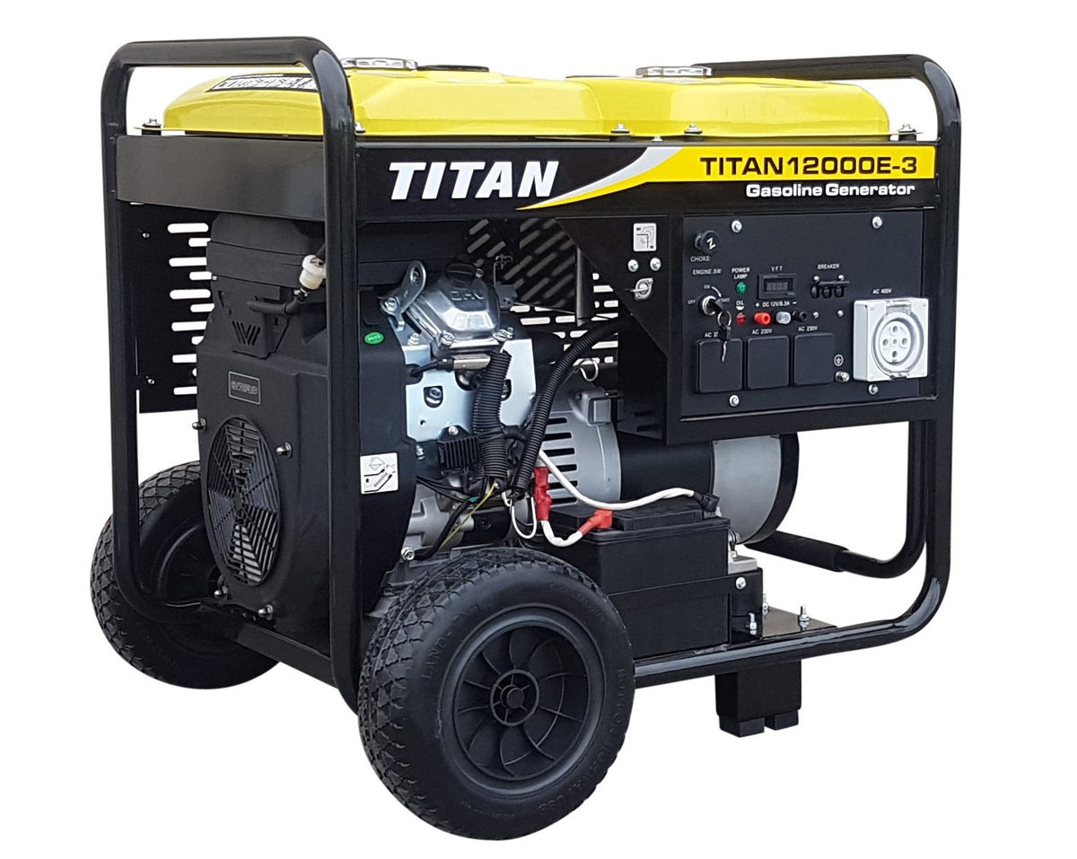 Titan 12000E-3 11kW Petrol Generator 3 Phase — Riequip NZ